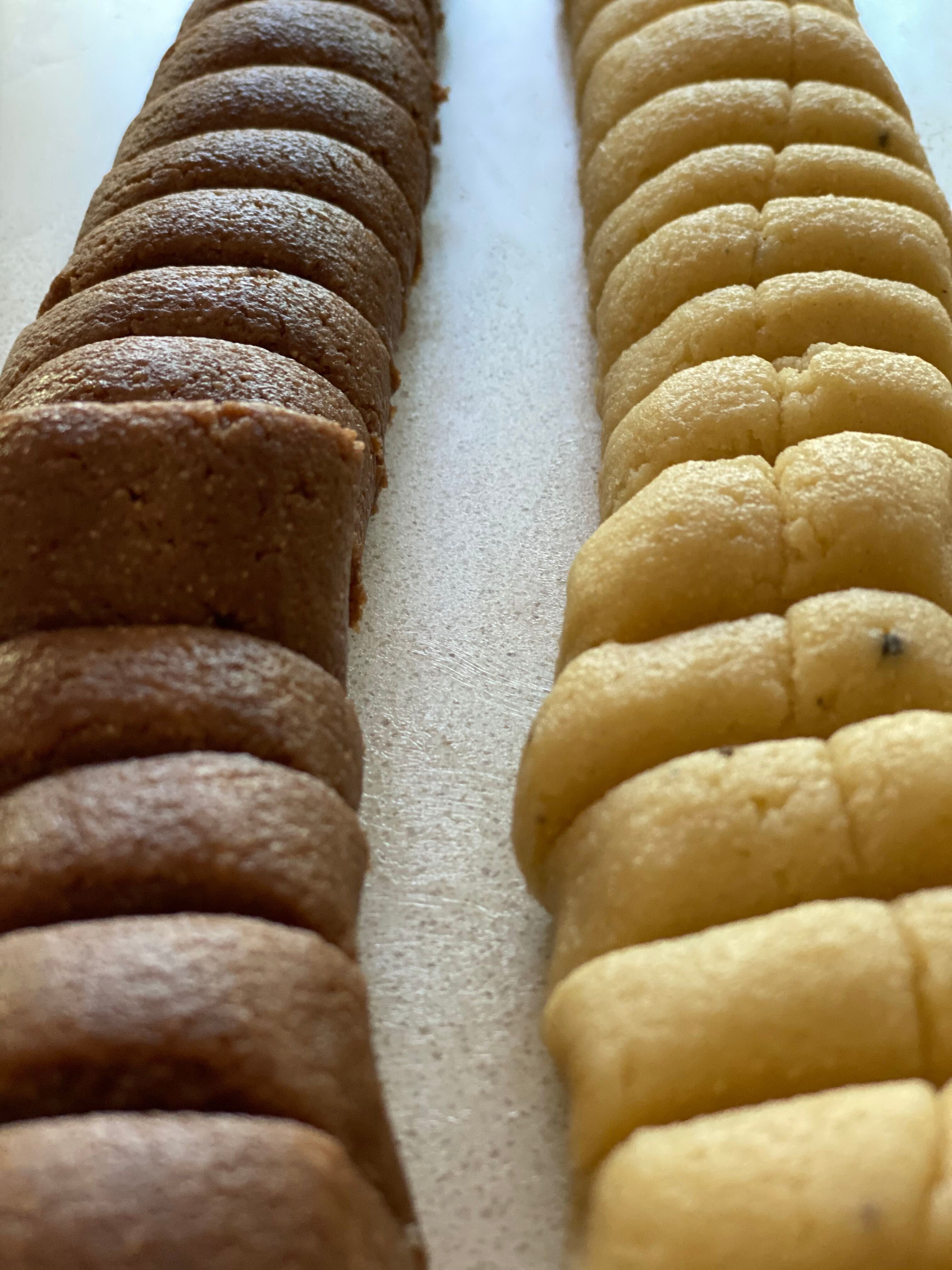 Vanilla and chocolate Swirls + Neapolitan Swirl Nankhatai – Nadia's ...