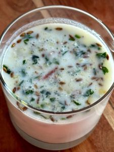 Chaas (Salty or spiced buttermilk) – Nadia's Meza recipes